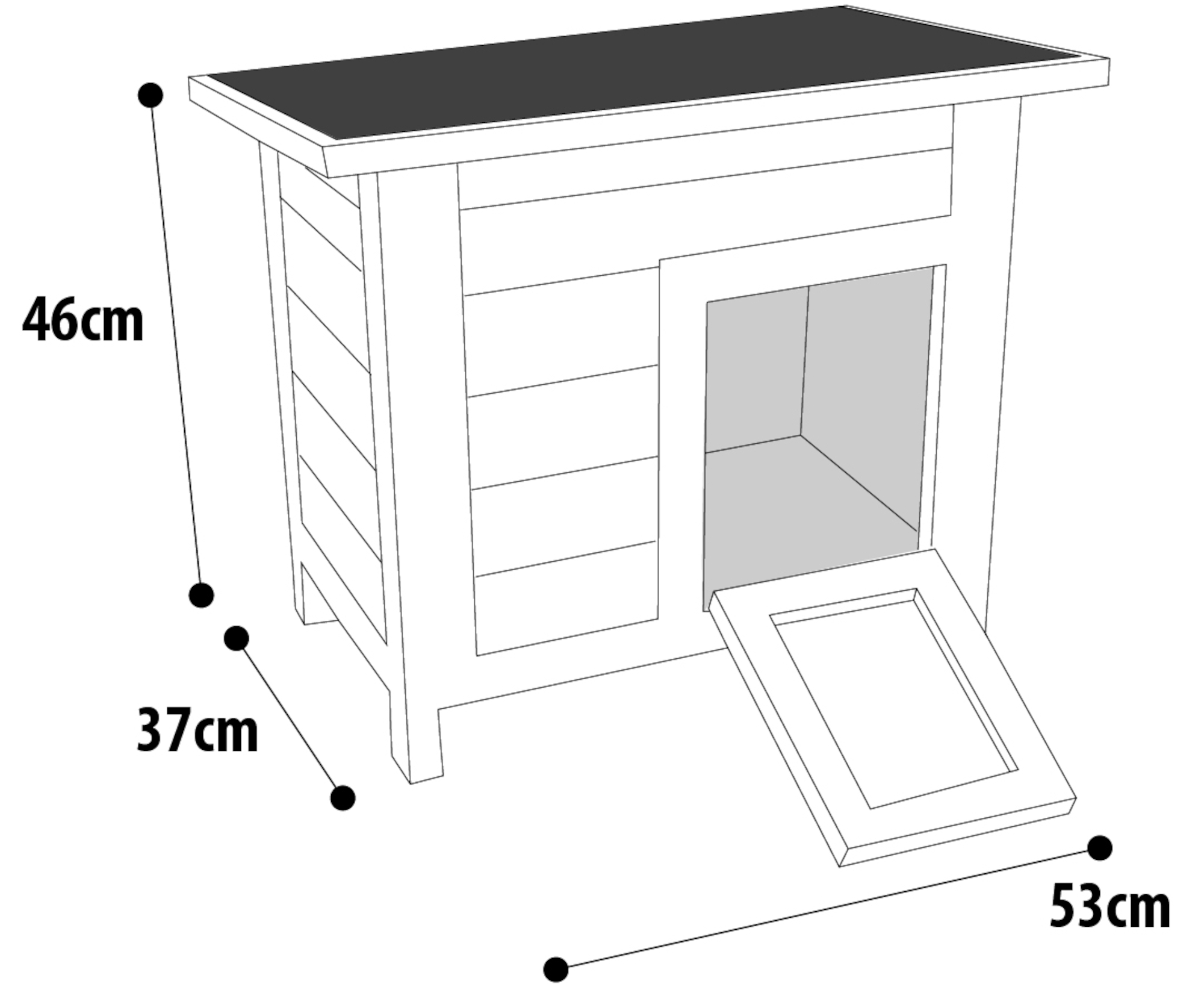 Konijnenhok Domo Classic Bruin | 201942 | Flamingo Pet Products