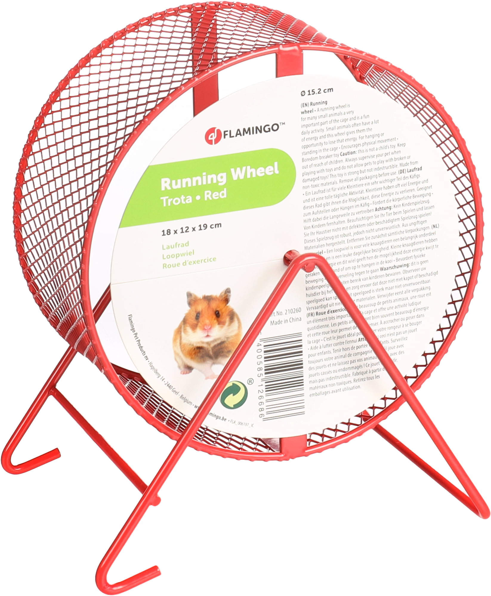 Toy Trota Exercise wheel Red | 210260 | Flamingo Pet Products