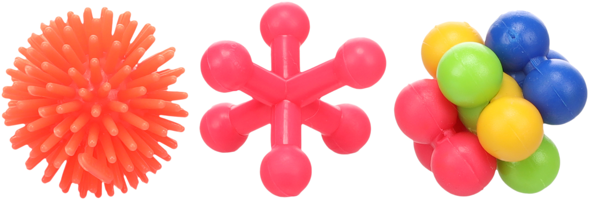 Toy Juna Ball & Spike ball & Star Blue & Yellow & Green & Coral red ...