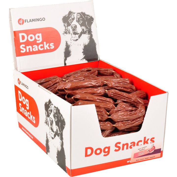 Snacks Chain of sausages with beef Brown | 506285 | Flamingo Pet Products