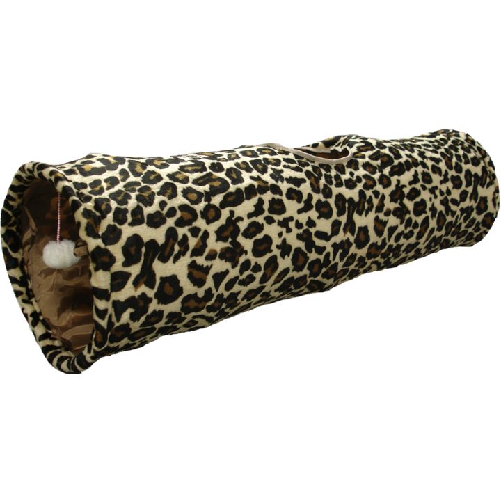 Toy Leopard Tunnel with ball Brown | 507667 | Flamingo Pet Products