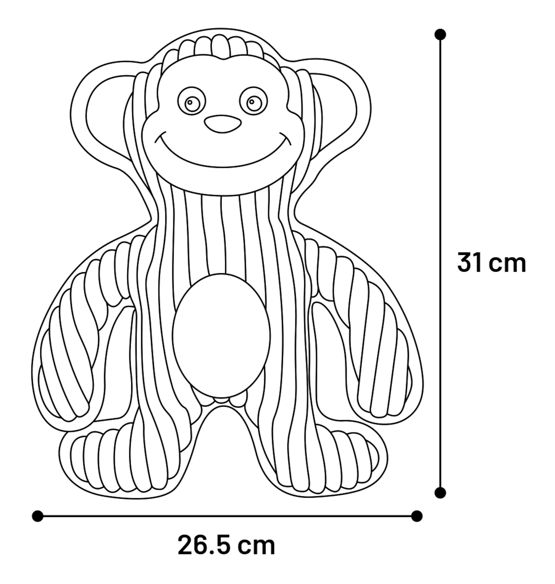 Toy Apdo Monkey Brown | 517353 | Flamingo Pet Products