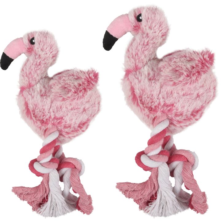 Toy Andes Flamingo with rope Pink | 518552 | Flamingo Pet Products