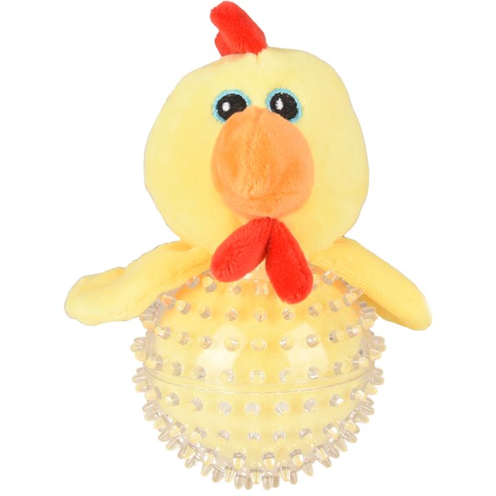 Toy Wilco Chicken with ball Yellow | 519504 | Flamingo Pet Products