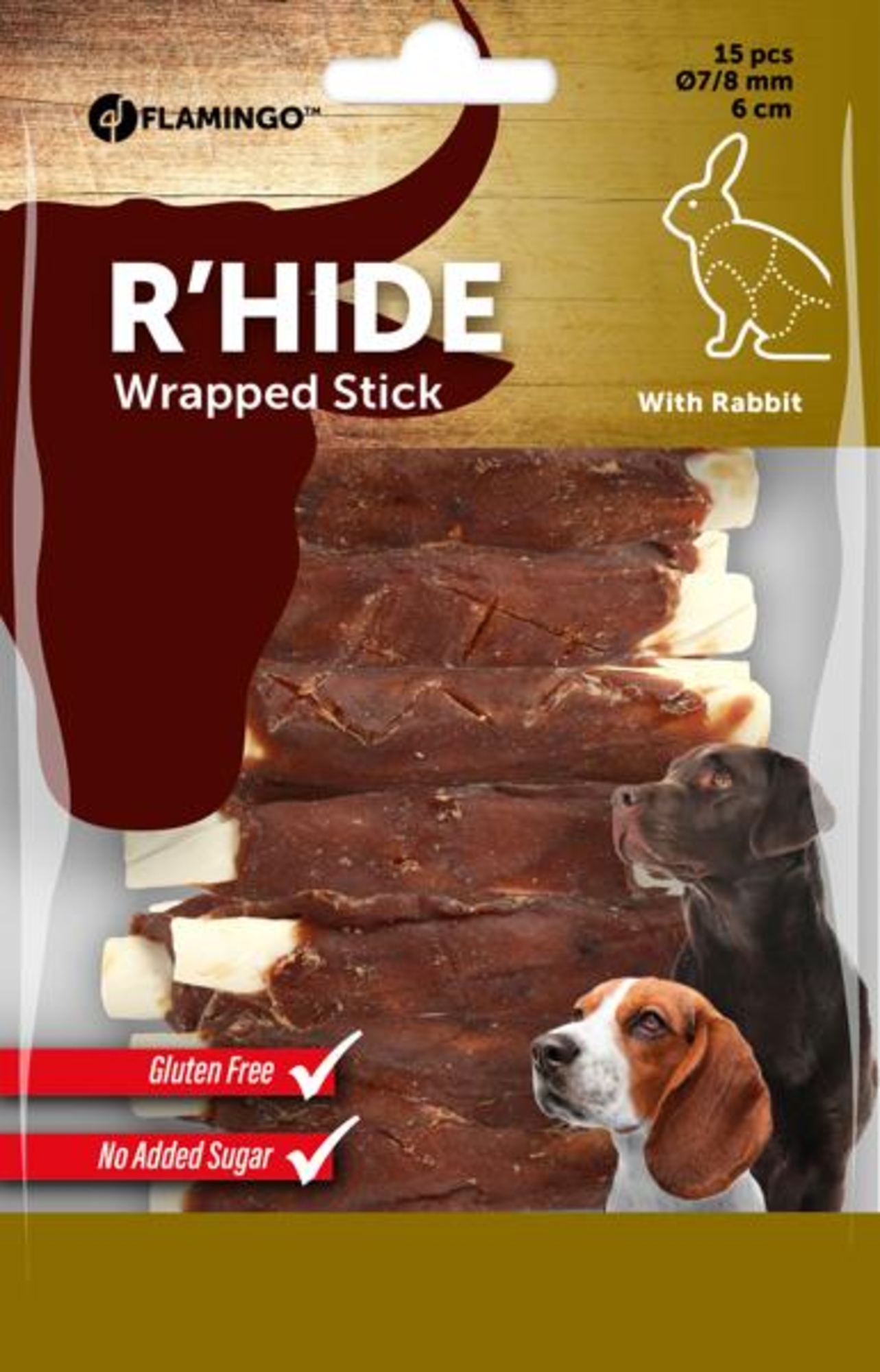 Snacks R'Hide Stick White with rabbit 6cm 6,5-7g / 15 pcs 100g | 521273 ...
