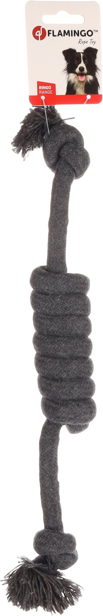 Toy Ringo Cord with 2 knots Twist Dark grey | 521941 | Flamingo Pet ...