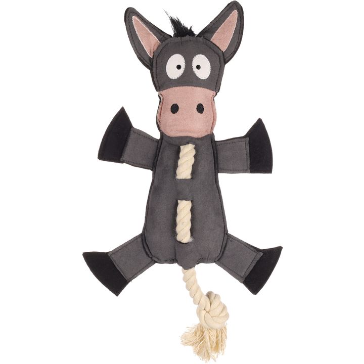 Toy Chordo Donkey with rope Grey | 522521 | Flamingo Pet Products