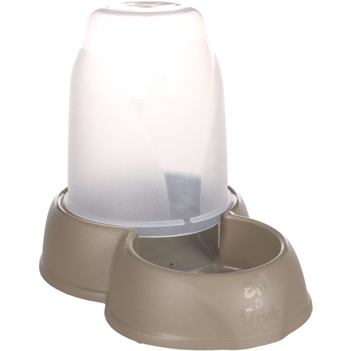 Automatic food and water dispenser Zena Taupe | 522539 | Flamingo Pet ...