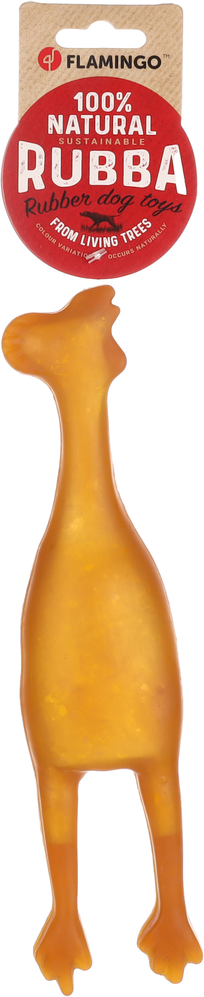 Toy Rubba Chicken Brown | 522677 | Flamingo Pet Products