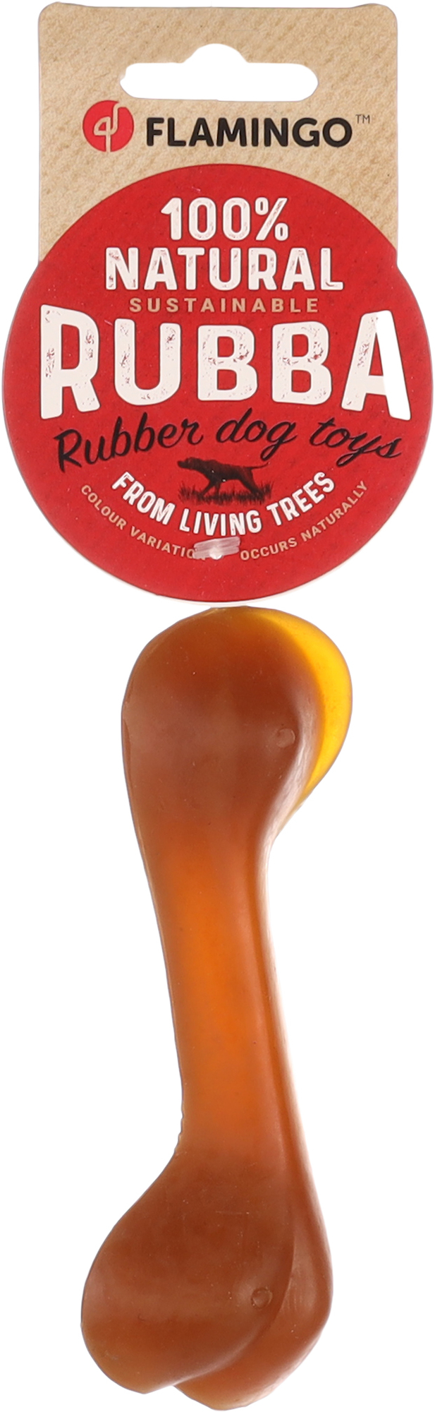Toy Rubba Bone Brown | 522679 | Flamingo Pet Products