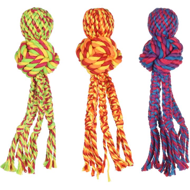 Kong® Toy Wubba Knotted ball Multiple colours | 523026 | Flamingo Pet ...