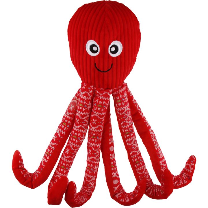 Kerst Speelgoed Pulpa Octopus Rood | 523236 | Flamingo Pet Products