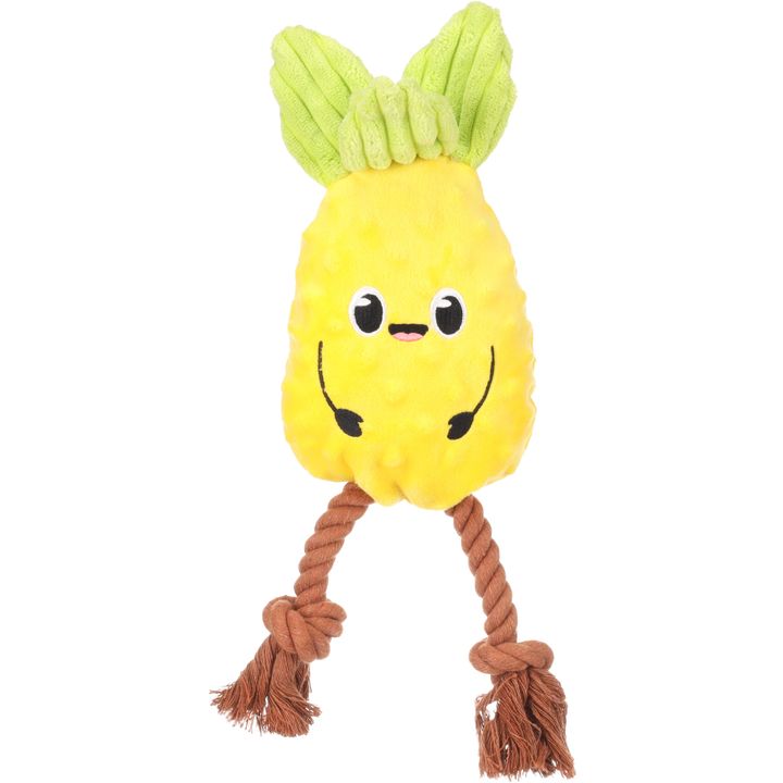 Speelgoed Bubto Ananas met touw Geel | 523561 | Flamingo Pet Products
