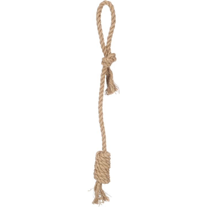 Toy Kush Tug rope with 2 knots Twist Brown | 523592 | Flamingo Pet Products
