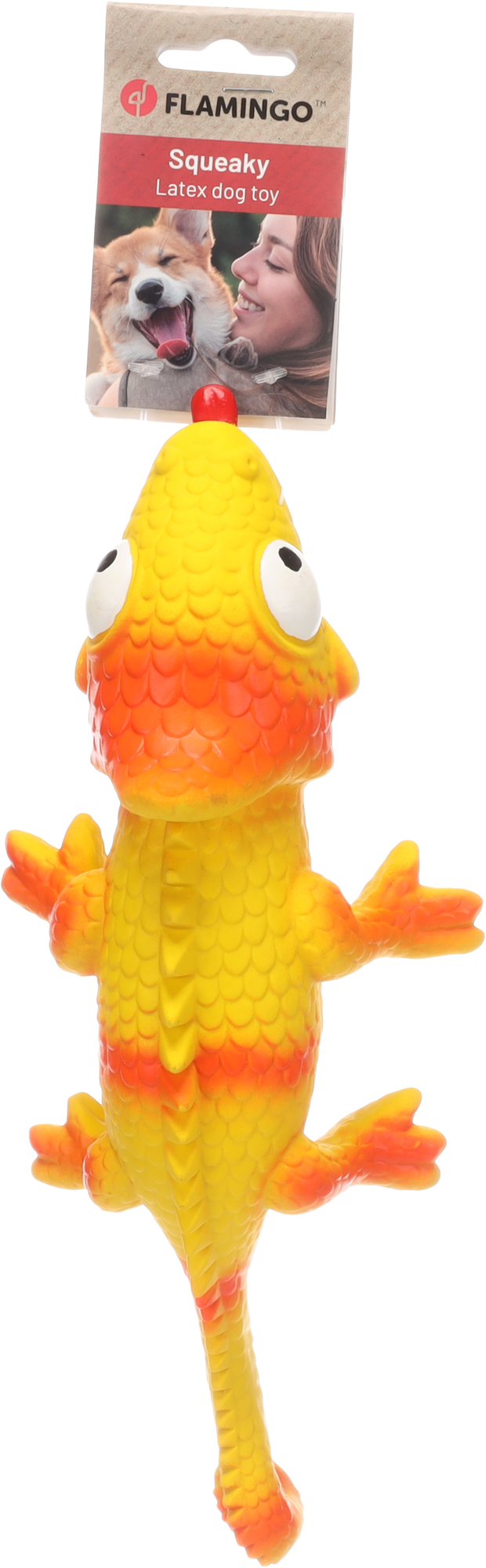 Toy Lizzy Chameleon Yellow | 523941 | Flamingo Pet Products