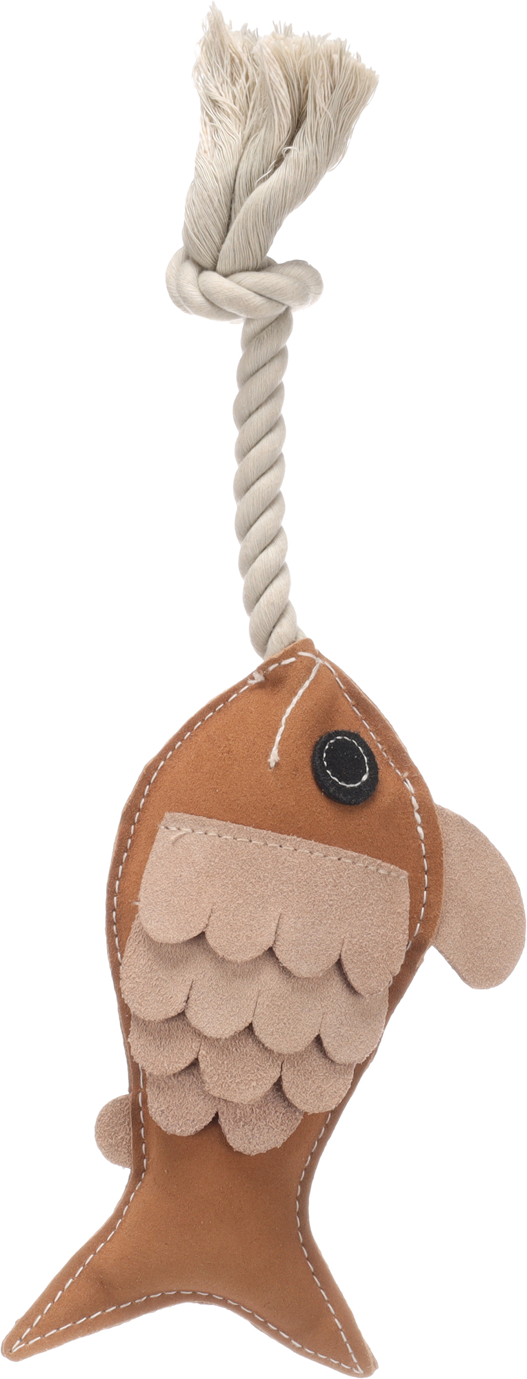 Toy Swa Fish with rope Brown | 523986 | Flamingo Pet Products