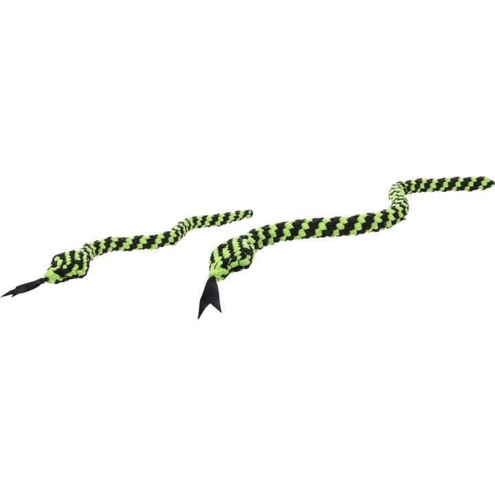 Toy Flocco Snake & Cord Woven Green | 524036 | Flamingo Pet Products