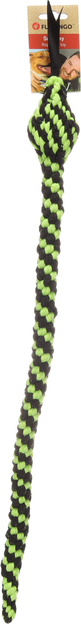 Toy Flocco Snake & Cord Woven Green | 524036 | Flamingo Pet Products