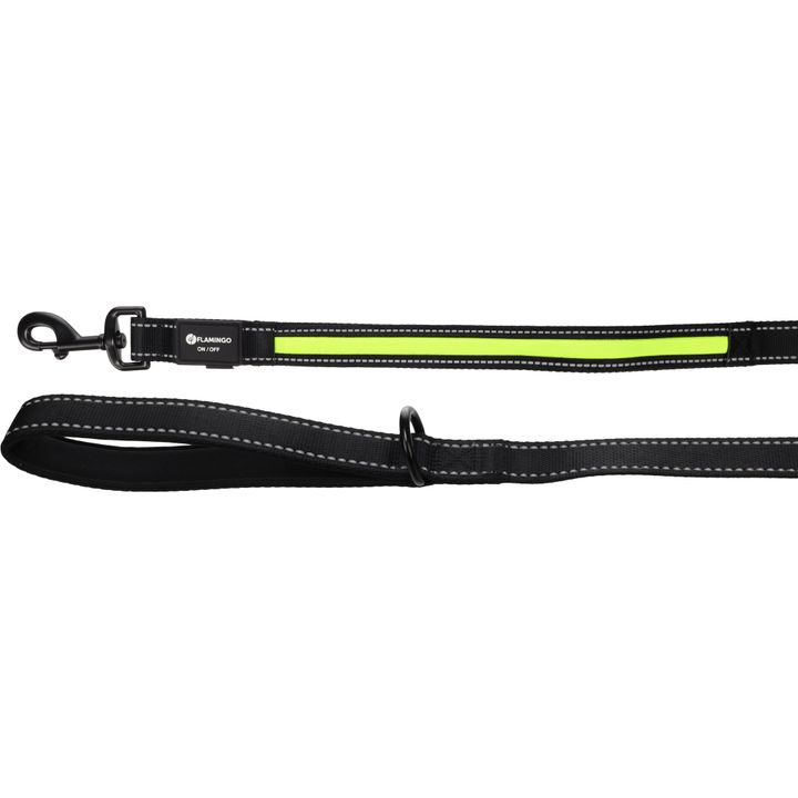Looplijn Flitzy Zwart & Geel | 524040 | Flamingo Pet Products
