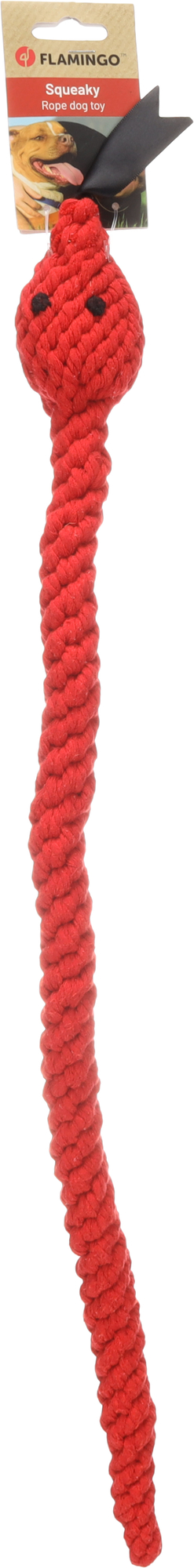 Toy Flocco Snake & Cord Woven Red | 524091 | Flamingo Pet Products