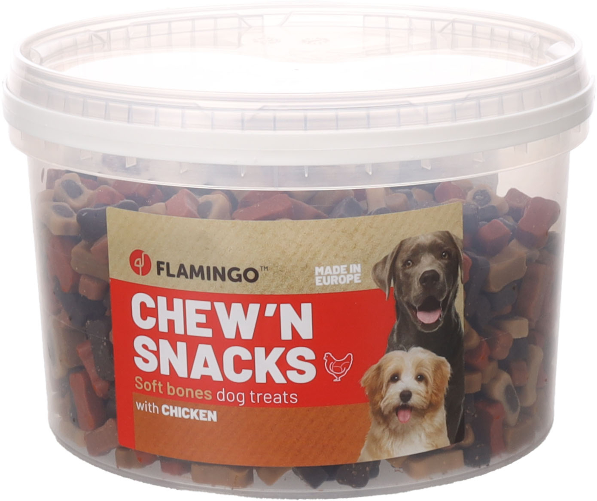 Chew'n Snack Botjes met kip & Lam & vis | 524602 | Flamingo Pet Products