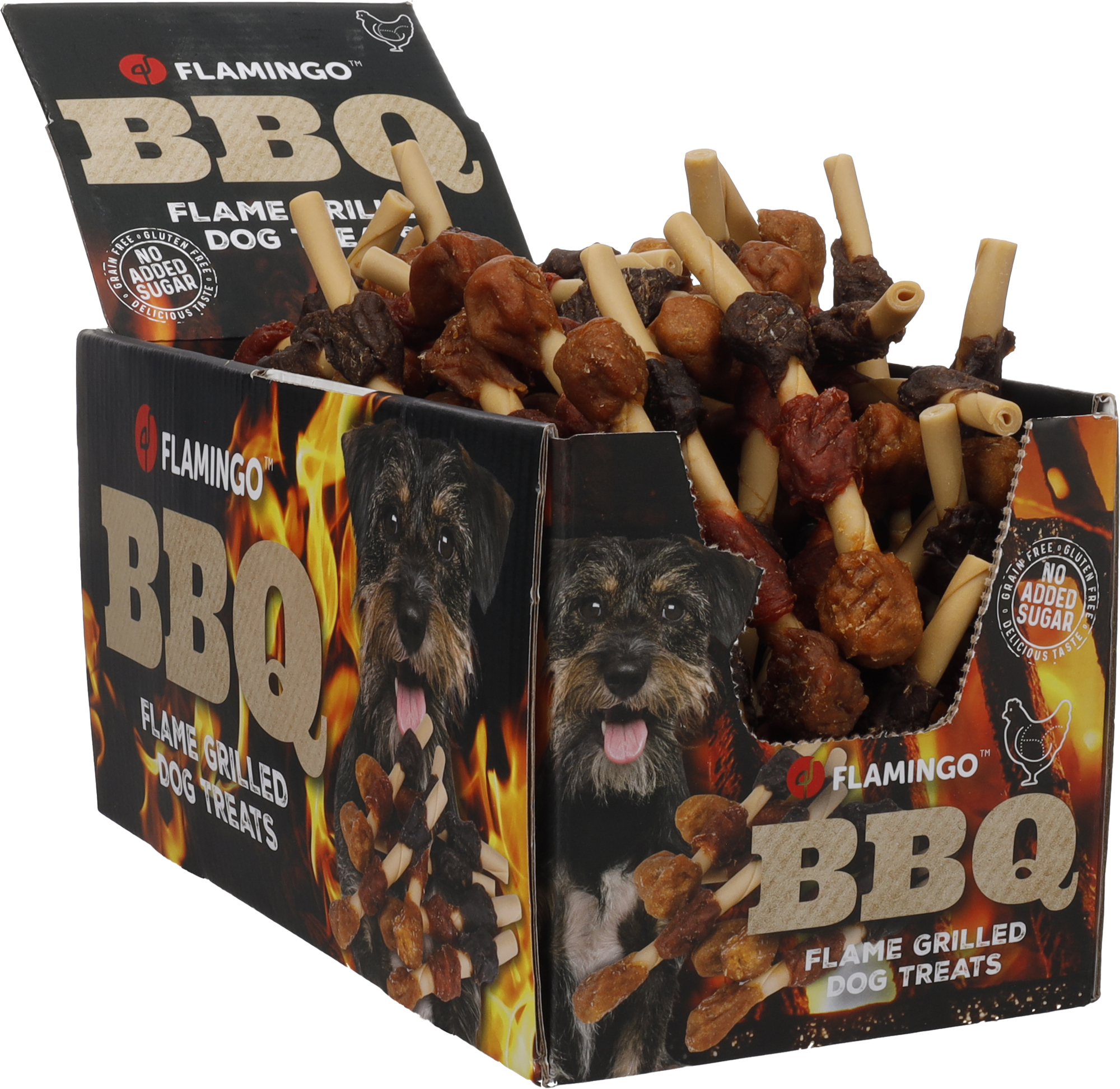 Snacks BBQ Satay with chicken & duck | 524727 | Flamingo Pet Products