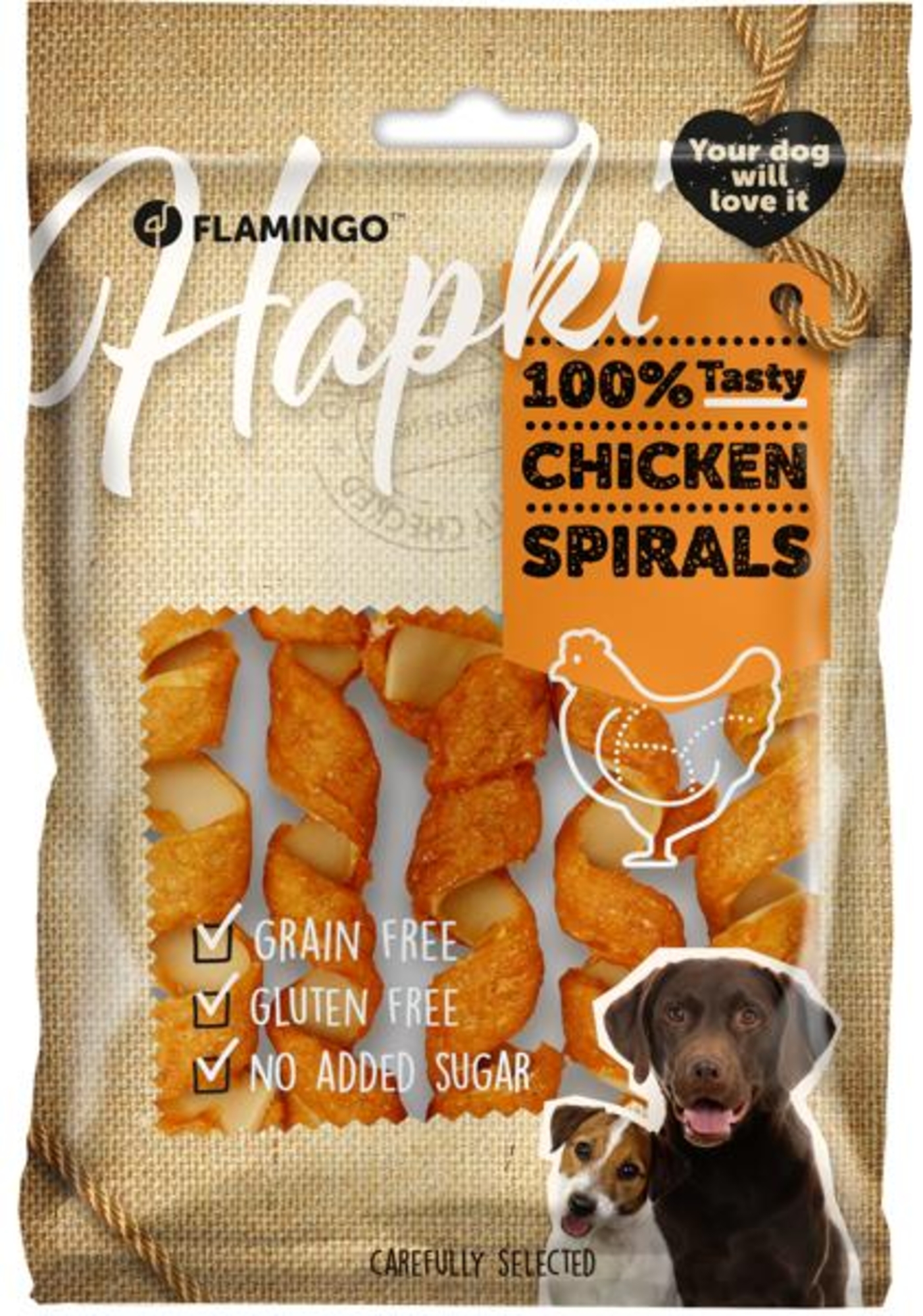 Snacks Hapki Spirale con pollo | 524728 | Flamingo Pet Products