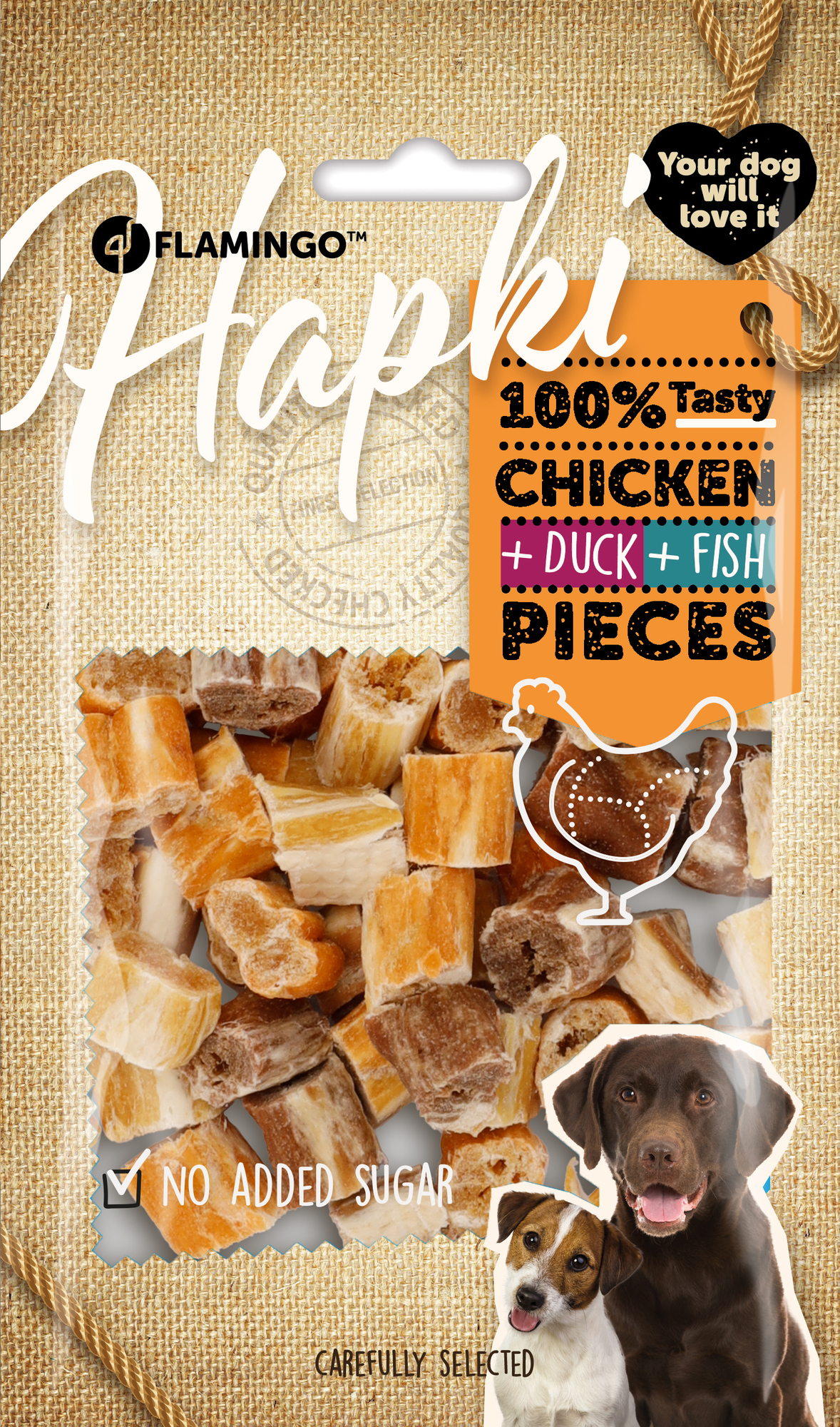 Snacks Hapki Stücke mit Huhn & Ente & Fisch | 524833 | Flamingo Pet ...