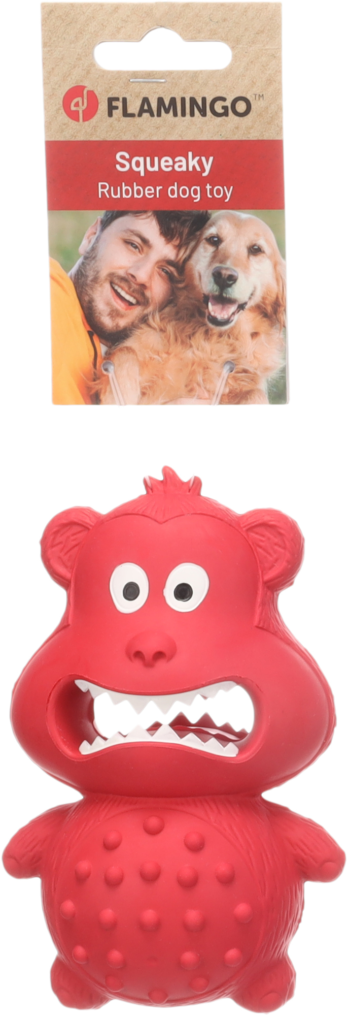 Toy Twoface Monkey Red | 524853 | Flamingo Pet Products