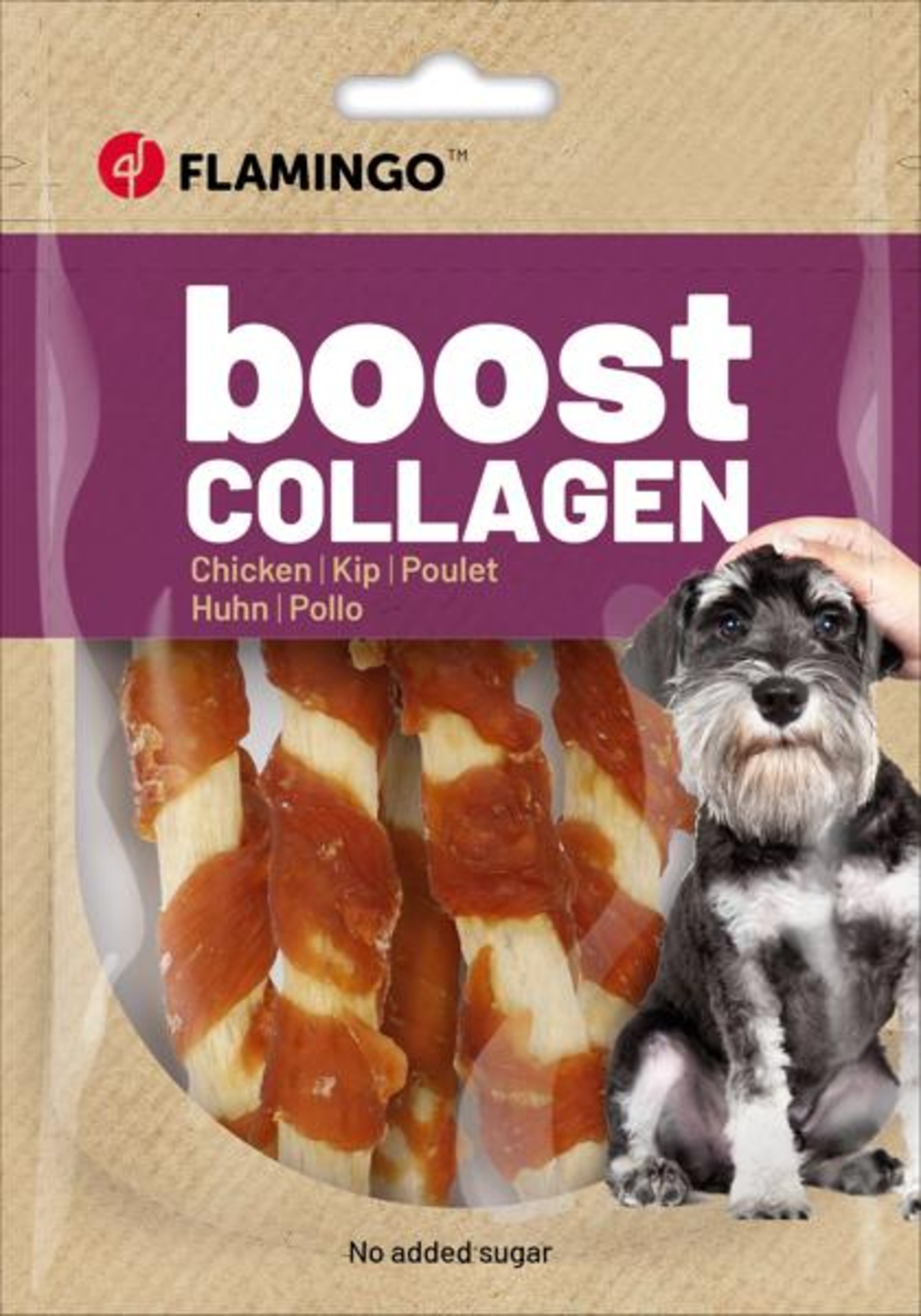 Snacks Boost Stick with chicken & collagen | 524926 | Flamingo Pet Products