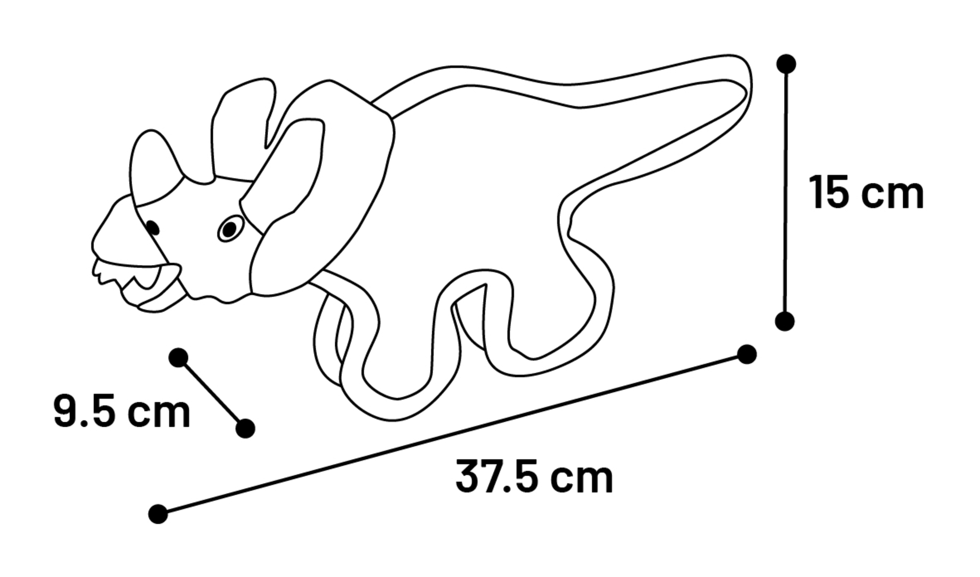 Toy Saura Dinosaur Grey | 524958 | Flamingo Pet Products