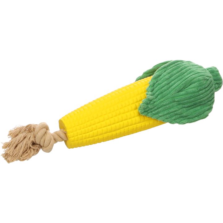 Speelgoed Seezo Maïs met touw Geel | 525037 | Flamingo Pet Products