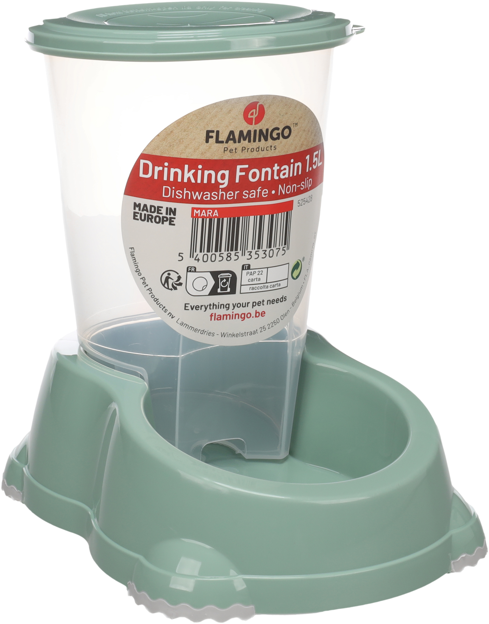 Automatic water dispenser Mara Green | 525428 | Flamingo Pet Products