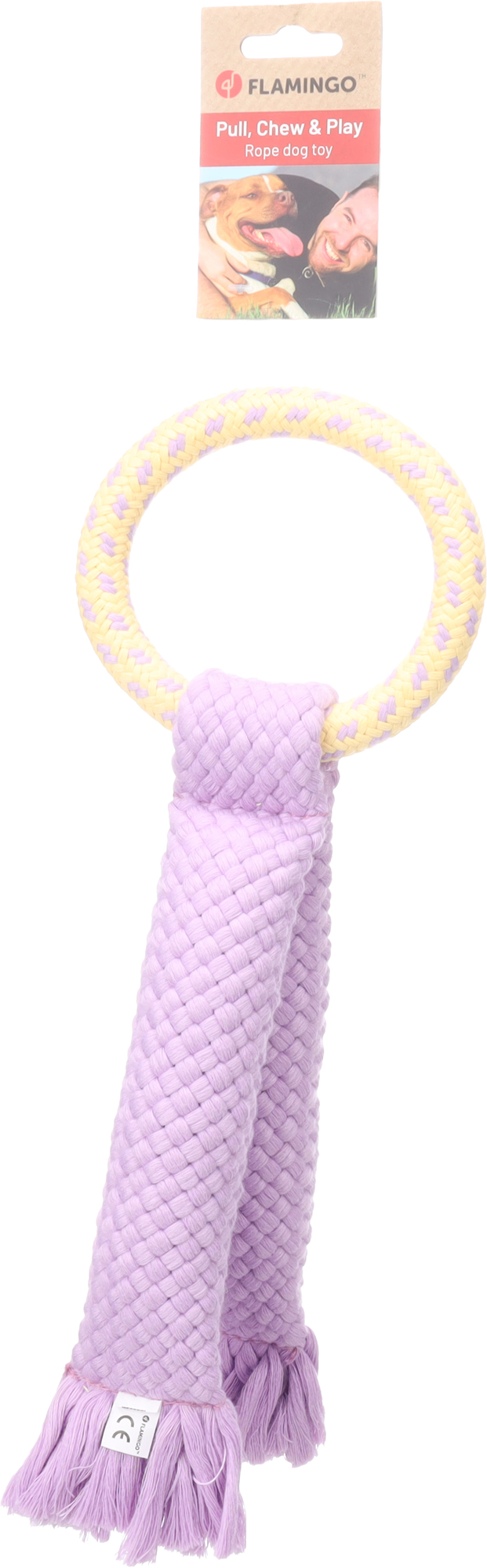Toy Joanie Tug rope & Ring Purple | 525452 | Flamingo Pet Products