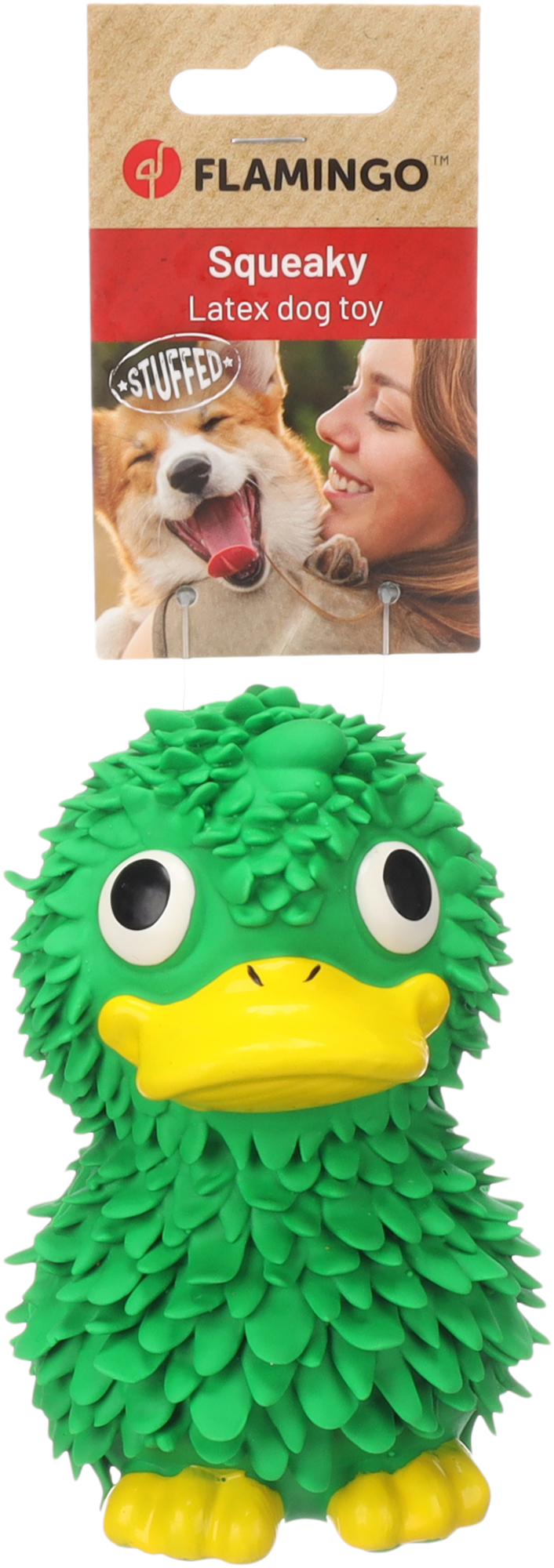 Toy Barney Duck Green | 525529 | Flamingo Pet Products