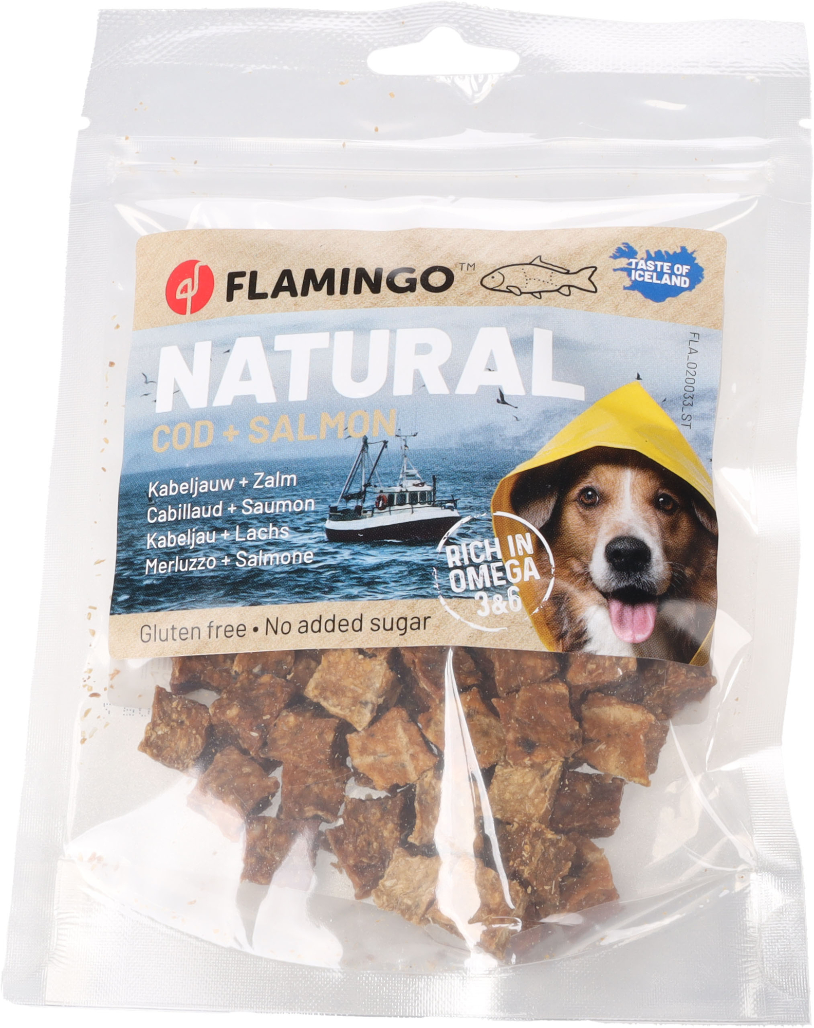 Snacks Nature Small blocks with Cod & Salmon | 525716 | Flamingo Pet ...
