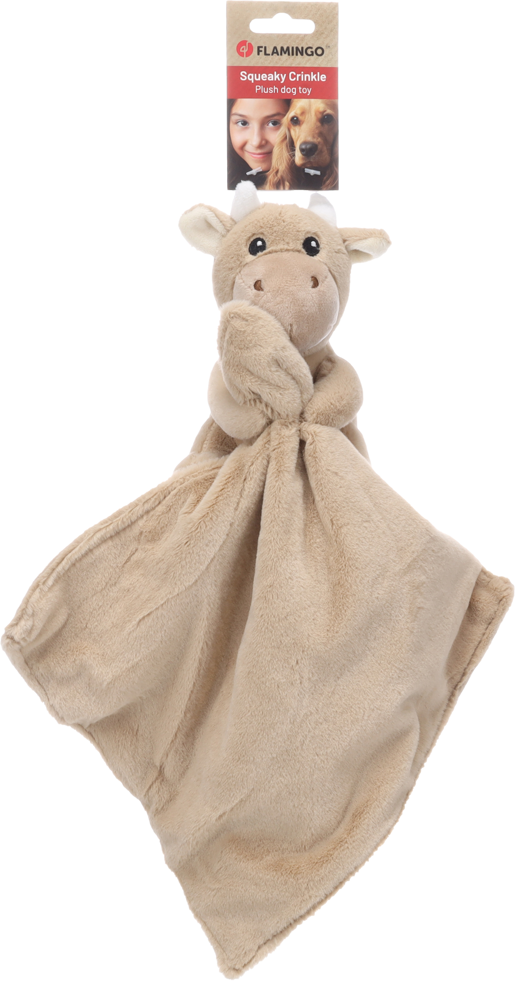 Toy Zapu Cuddle blanket & Bull Taupe | 525887 | Flamingo Pet Products