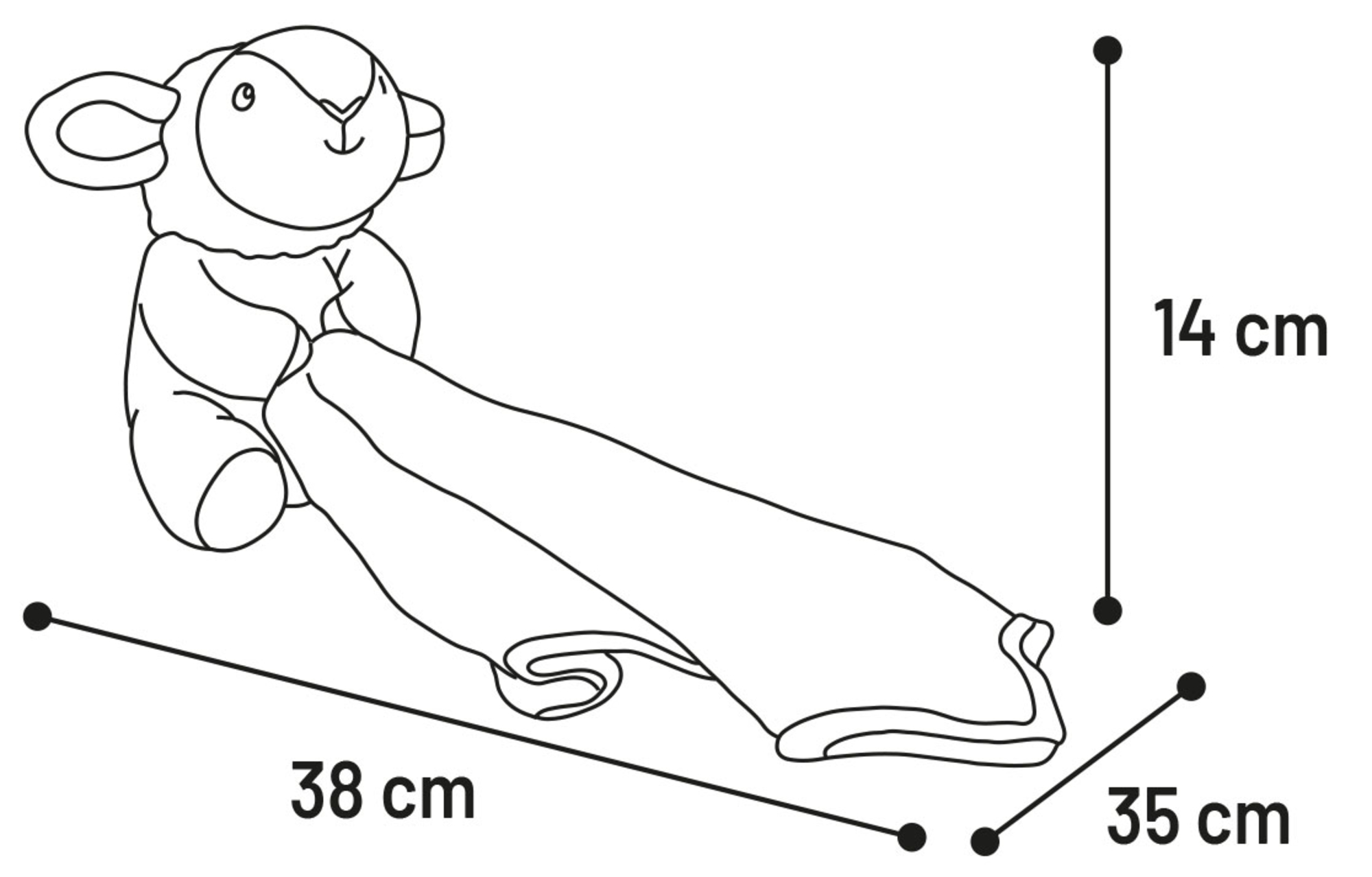 Toy Zapu Cuddle blanket & Sheep White | 525888 | Flamingo Pet Products