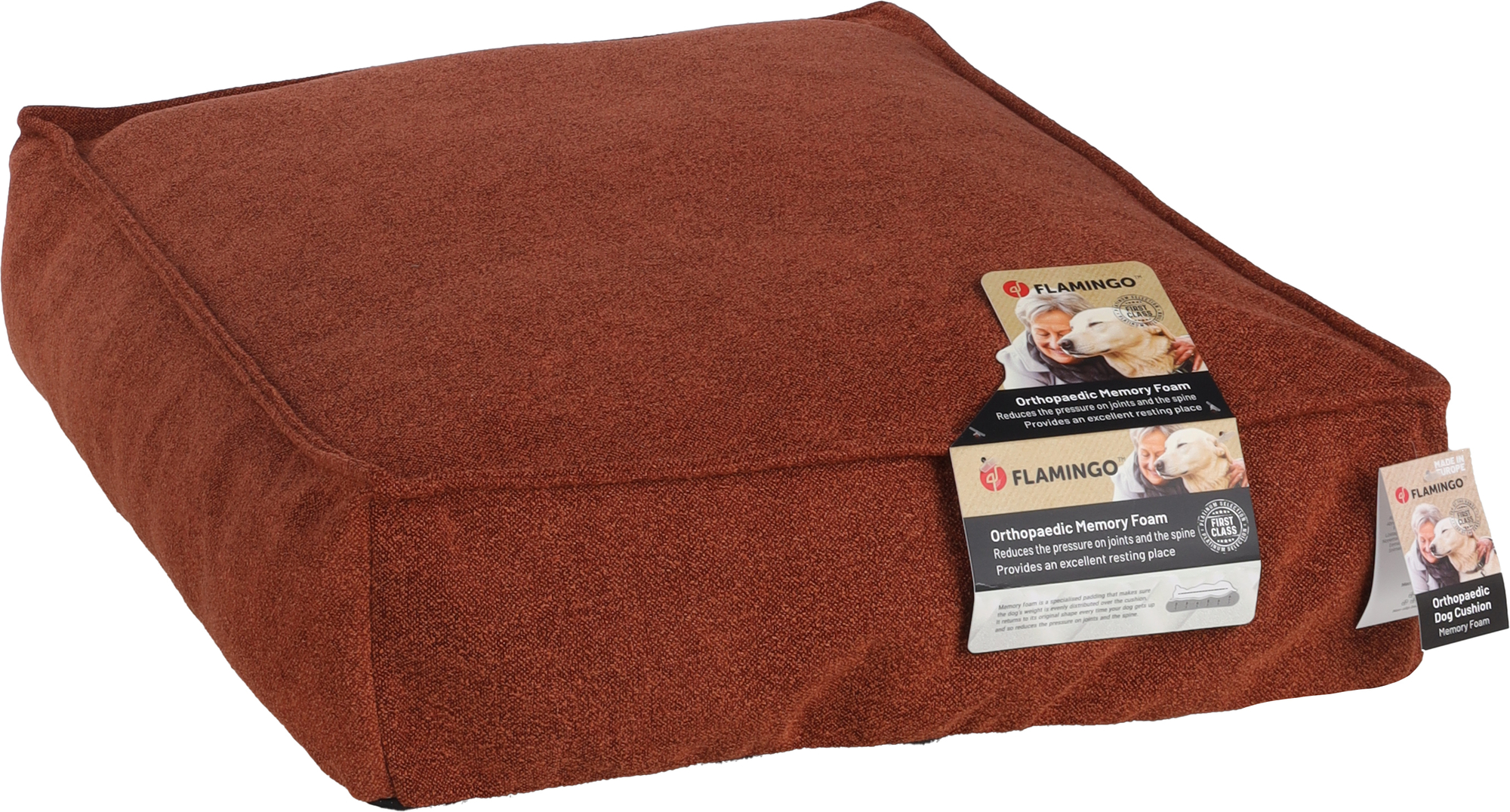 Kussen Oana Rechthoekig Terracotta | 526382 | Flamingo Pet Products