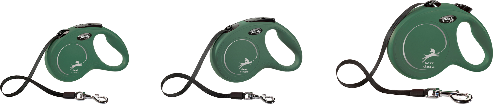 Flexi Correa enrollable Classic Cinta Verde oliva | 526589 | Flamingo ...