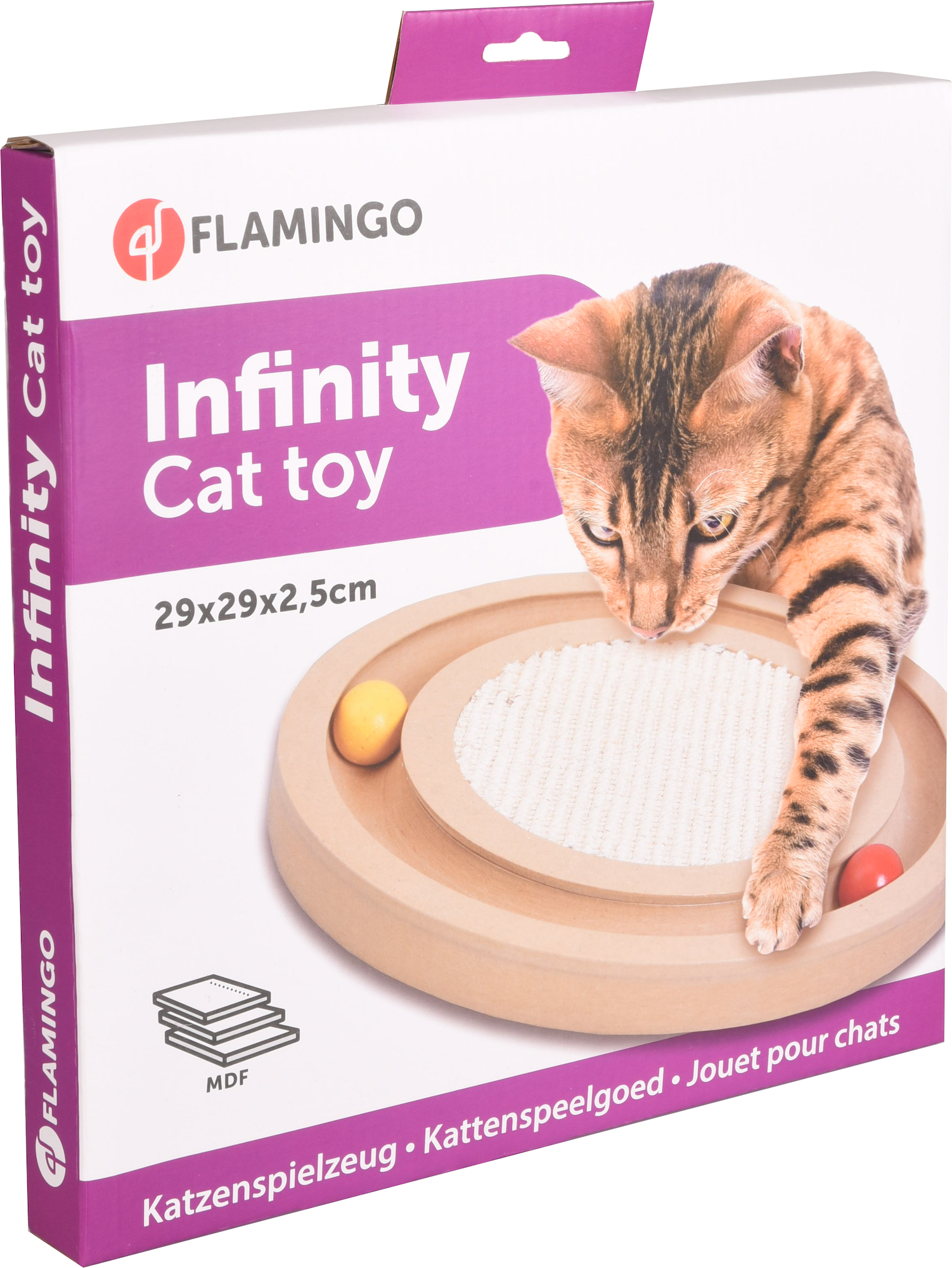 Scratching toy Infinity Ball track Light brown | 560149 | Flamingo Pet ...