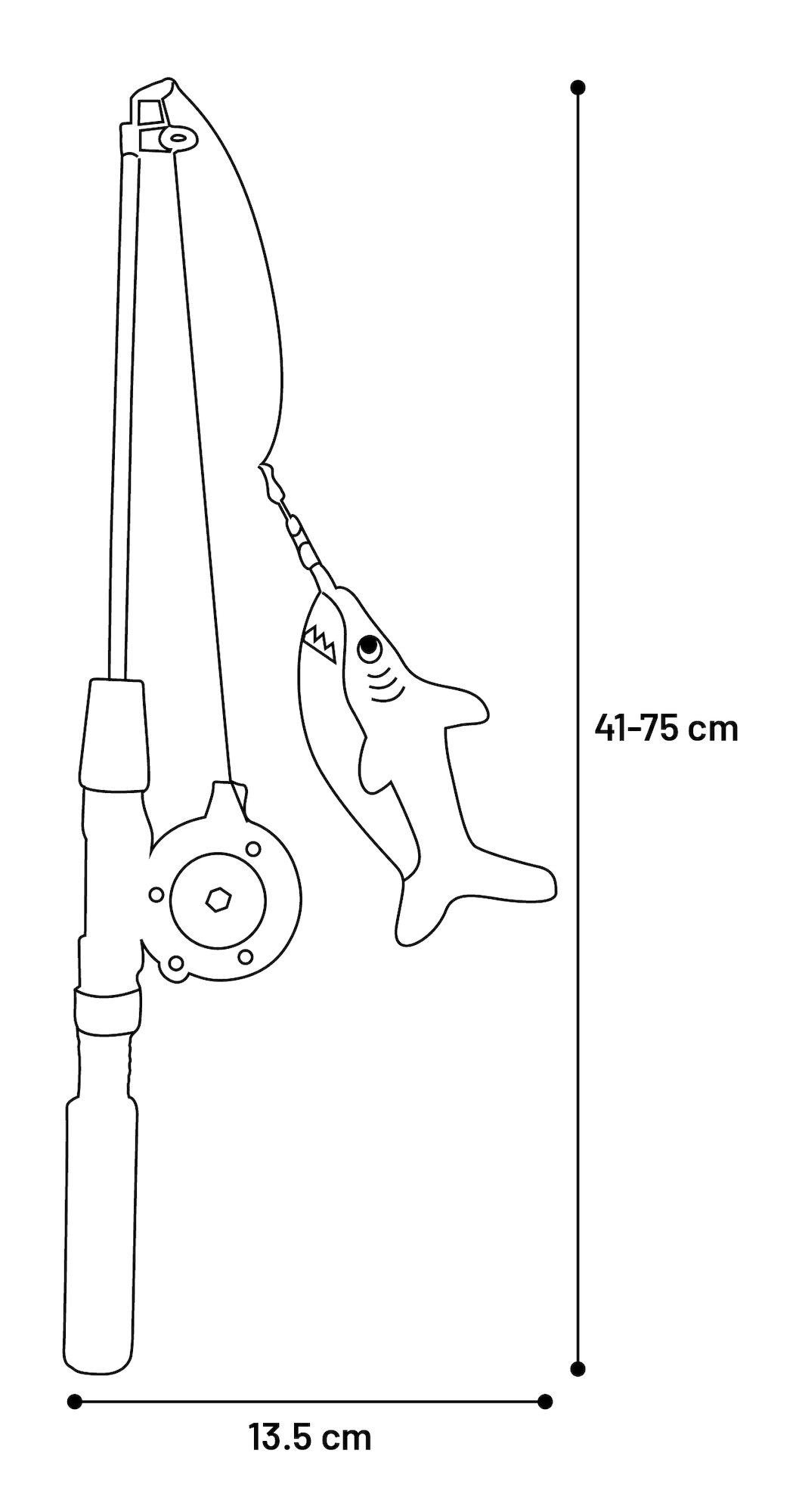 Toy Rodney Shark & Dangler Grey | 561342 | Flamingo Pet Products
