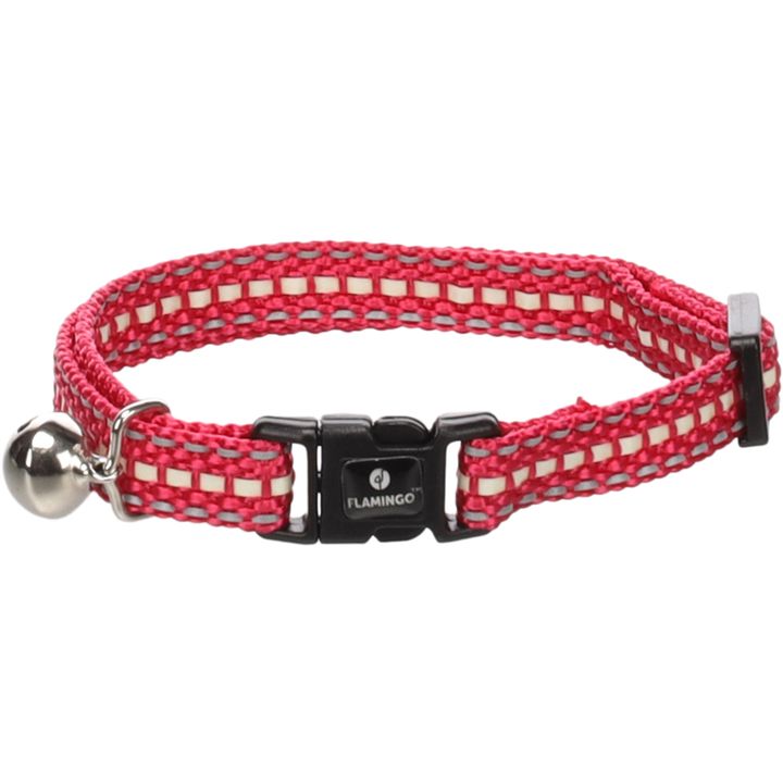 Collier Jinxy Rouge corail | 561731 | Flamingo Pet Products