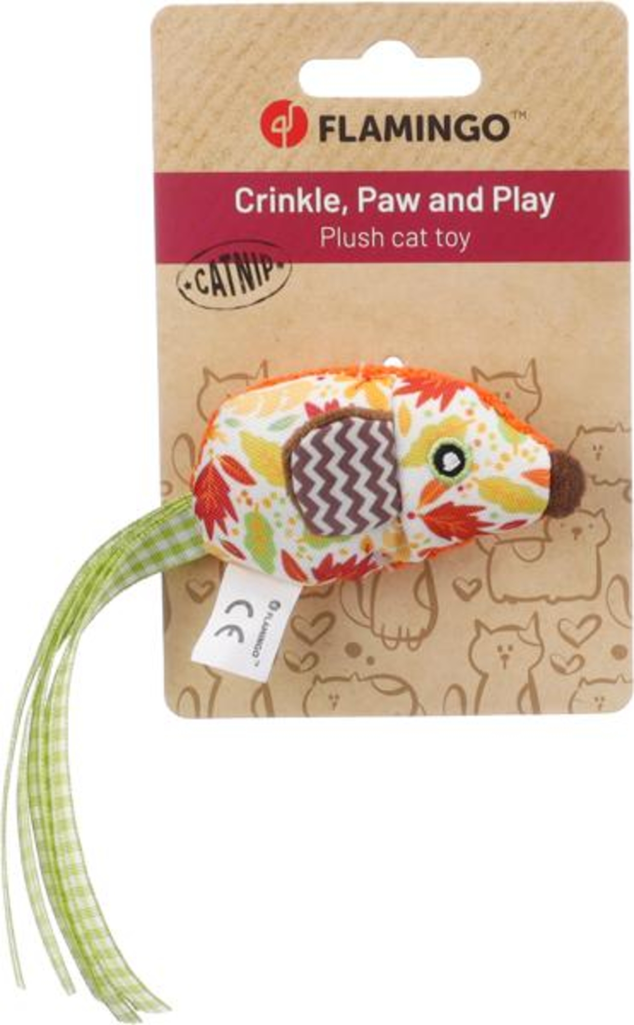 Toy Jade Mouse Orange | 561912 | Flamingo Pet Products