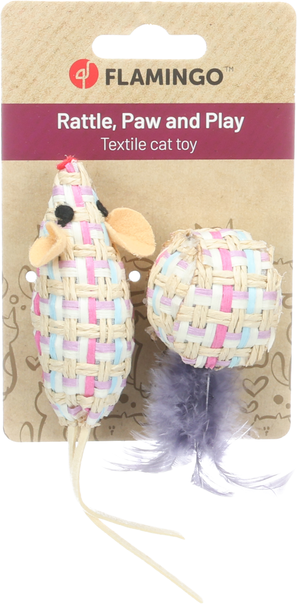 Toy Texa Ball & Mouse Purple | 561920 | Flamingo Pet Products