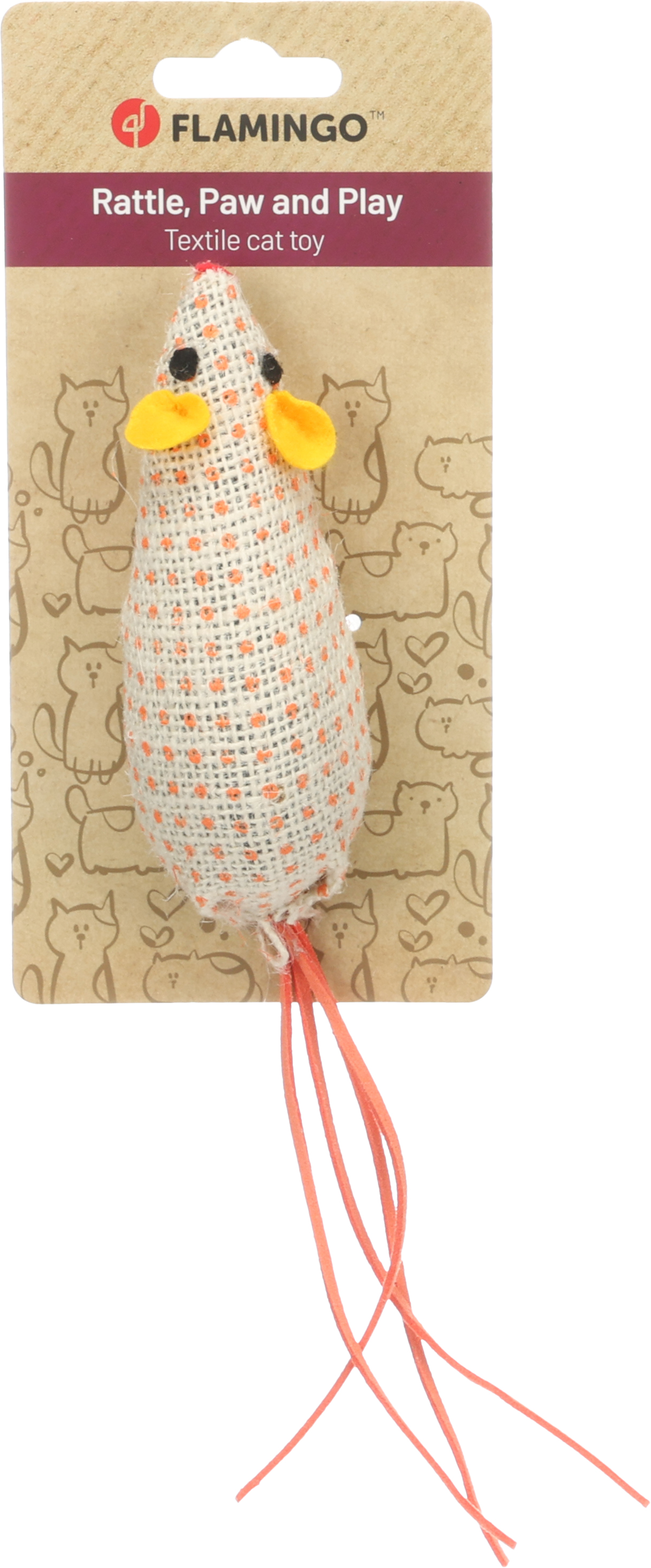 Toy Texo Mouse Orange | 561927 | Flamingo Pet Products