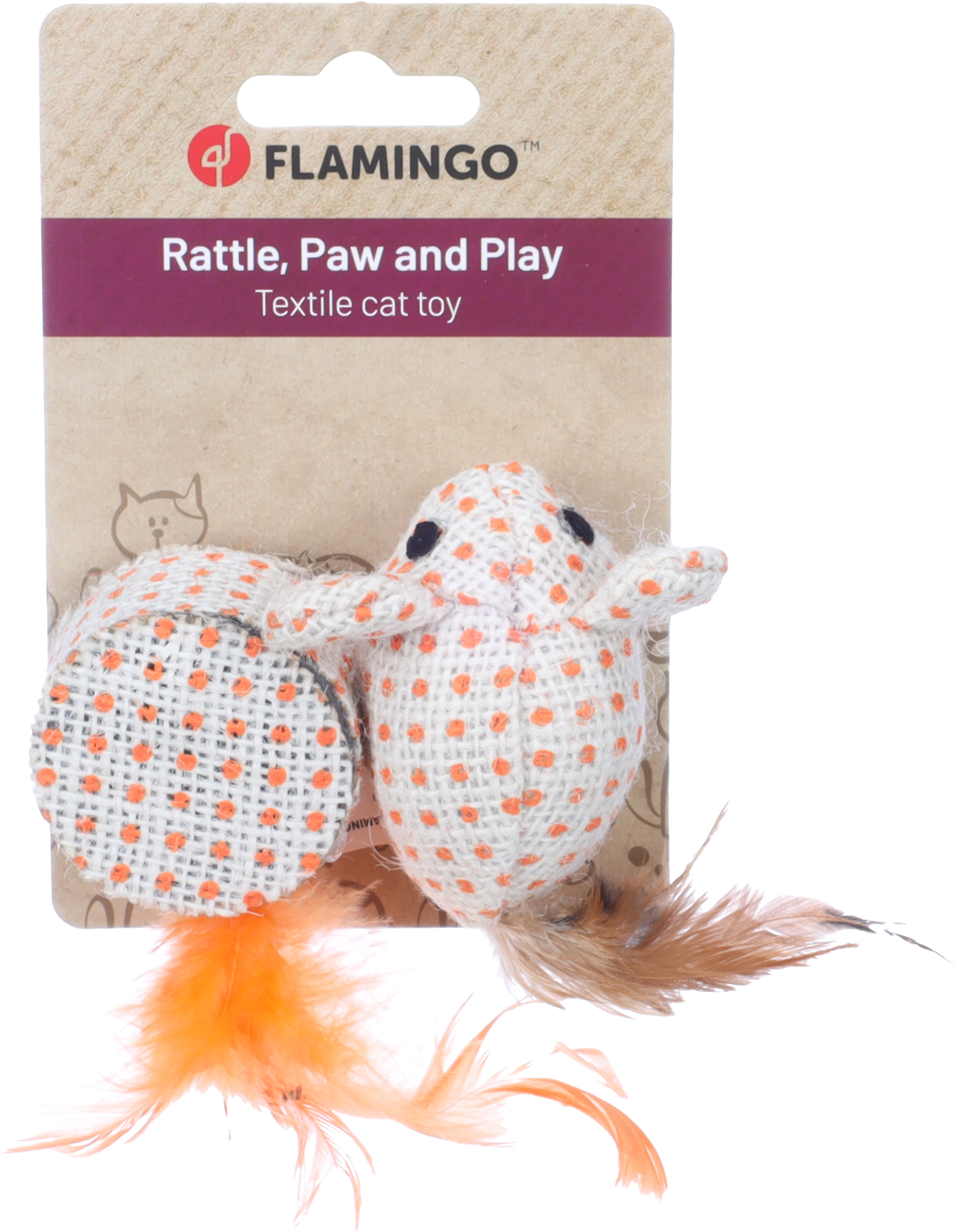 Toy Texo disc & Mouse Orange | 561931 | Flamingo Pet Products