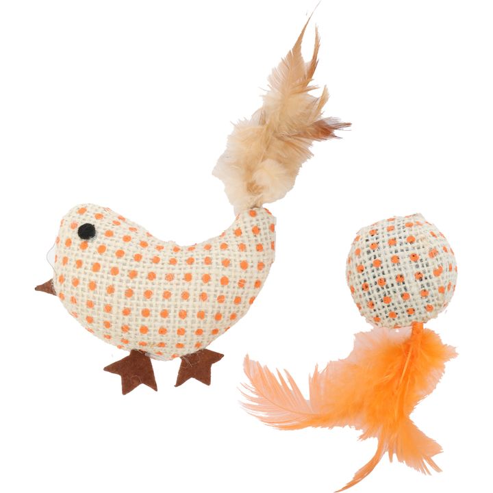 Toy Texo Ball & Bird Orange | 561933 | Flamingo Pet Products