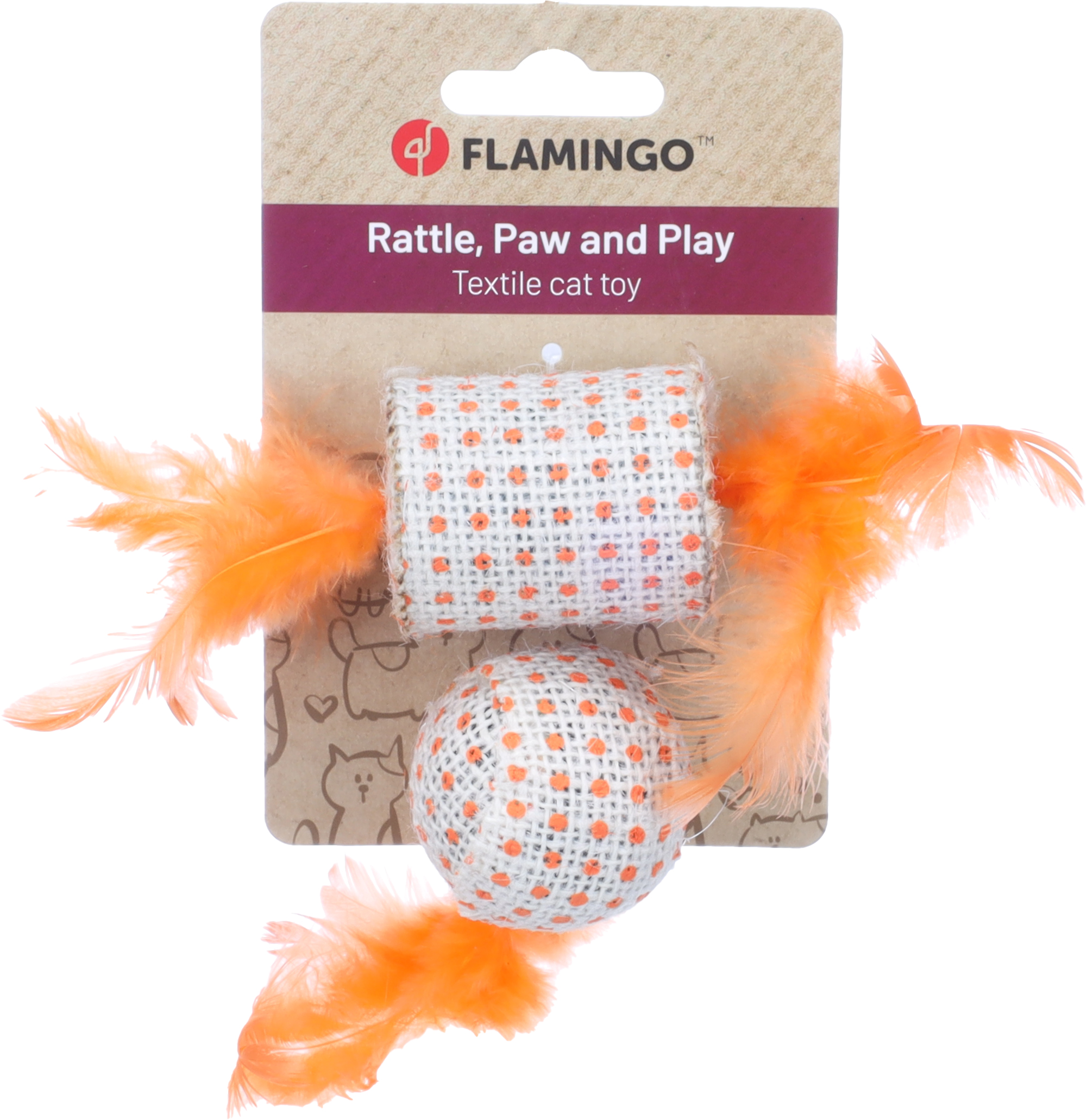 Toy Texo Ball & Roll Orange | 561934 | Flamingo Pet Products