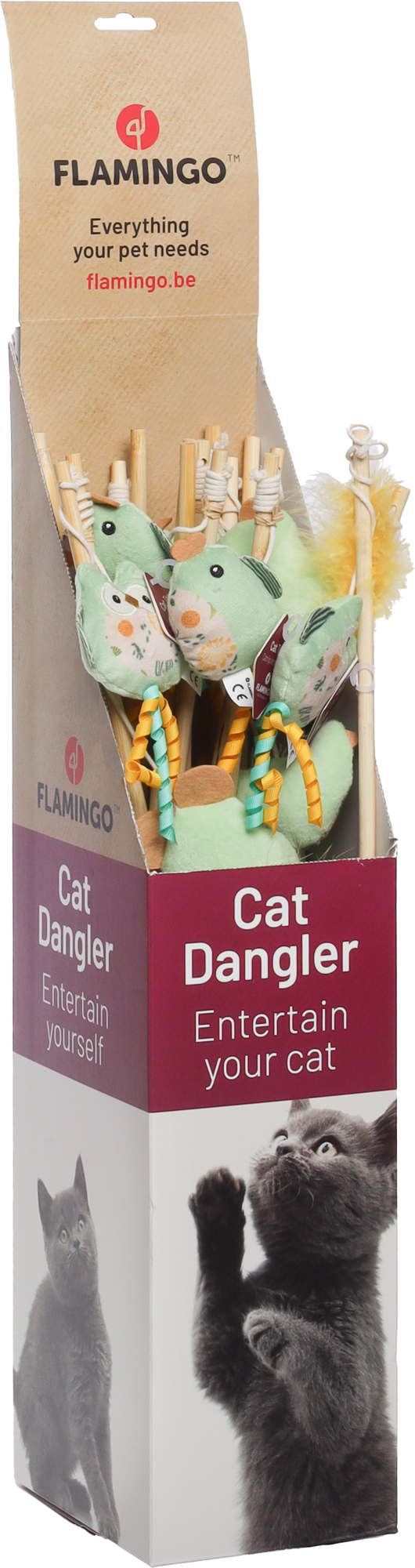 Toy Grali Dangler with animals Green | 561978 | Flamingo Pet Products